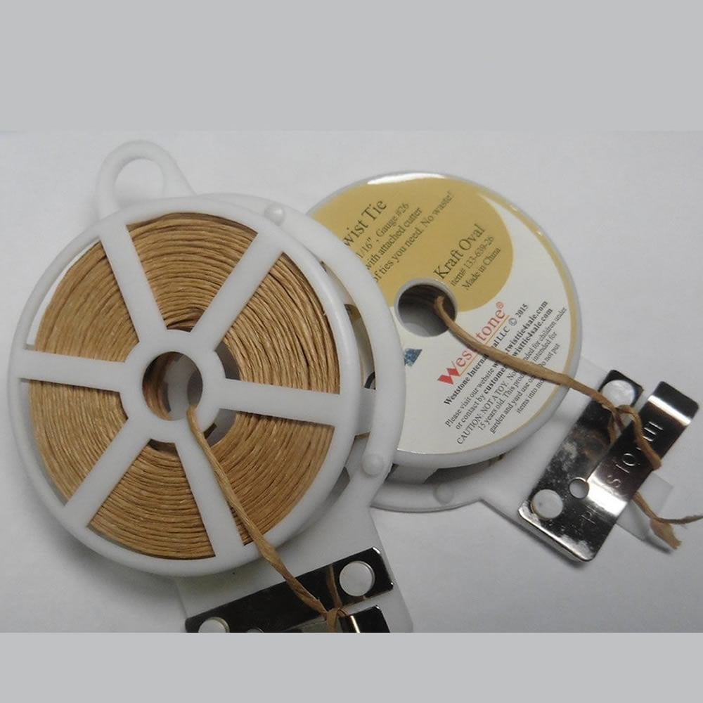 Weststone - 65ft (20m) Kraft Paper String Twist Tie Roll with Cutter ...