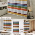 Bathroom Shower Curtain Watercolor Stripes Lines Waterproof Shower ...