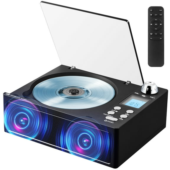 Portable Electric CD Player with AM-FM Stereo, Radio Cassette Combo ...