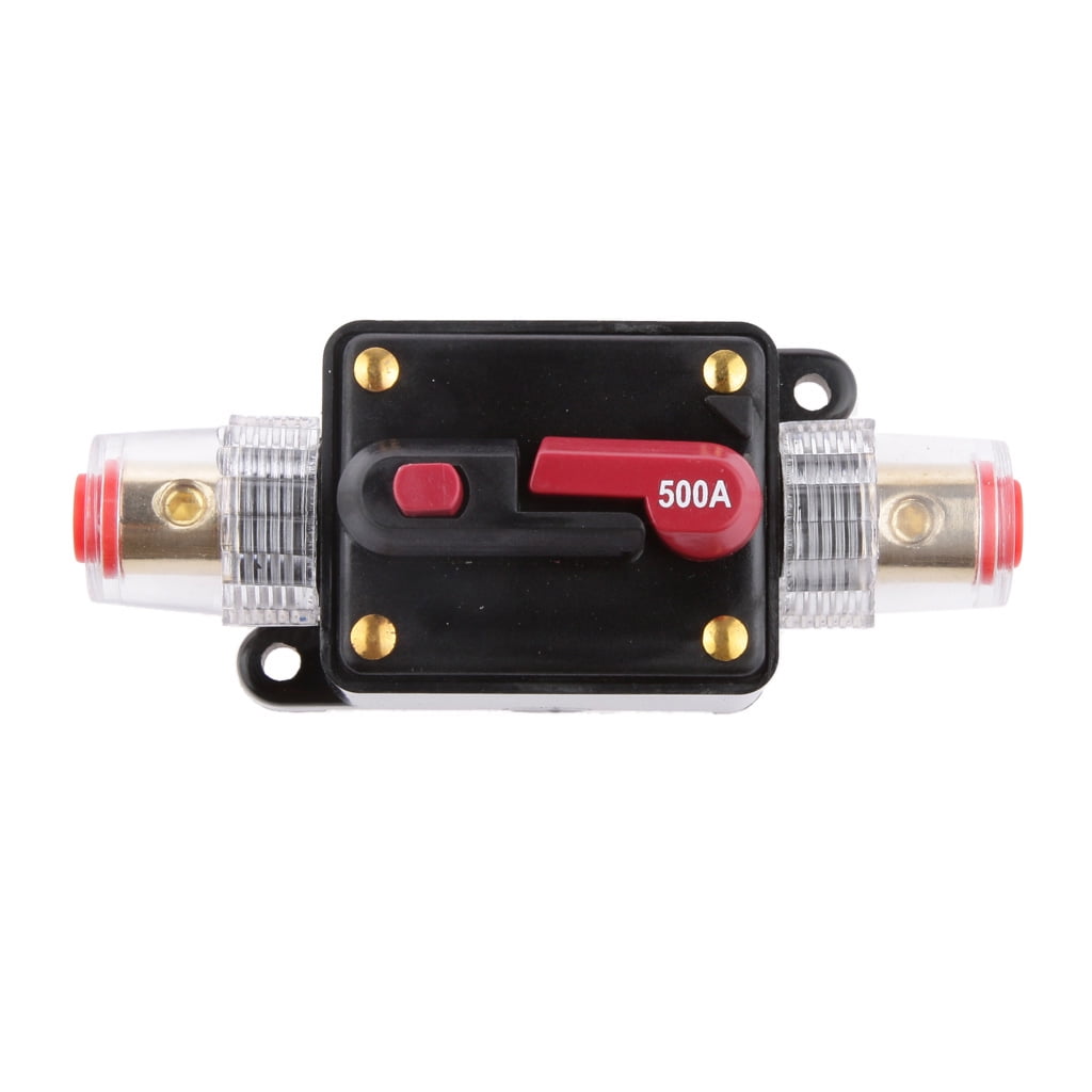 0-GAUGE WIRE CIRCUIT BREAKER 500-AMP, 12-VOLT HEAVY DUTY INDUSTRIAL PRO CAR AUDIO STYLE FITS 0 ...