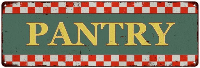 Pantry Checkerboard Country Style Vintage Metal Sign 6x18 206180075013 ...