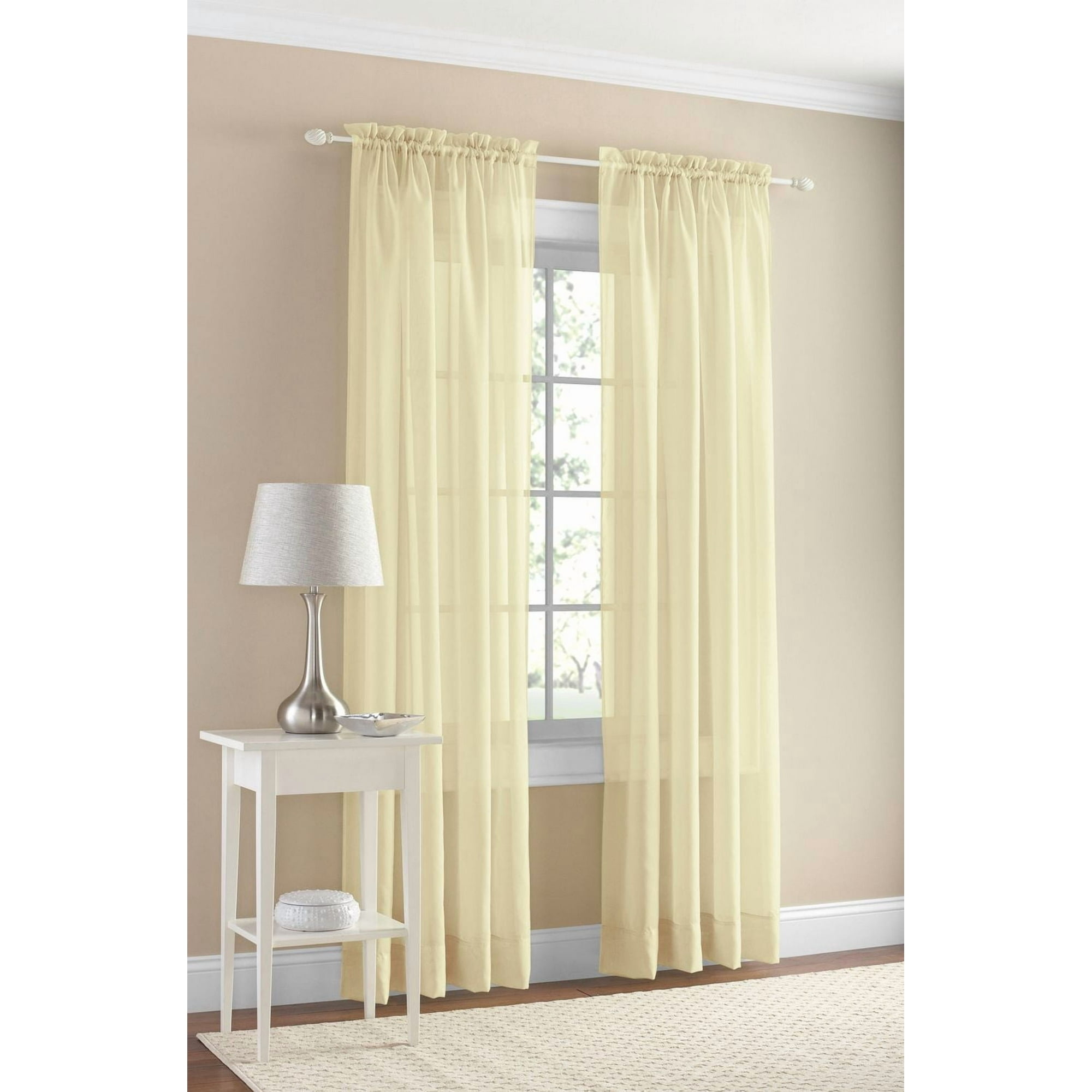 Click here for Mainstays Marjorie Solid Voile Curtain Panel 59 Wi... prices