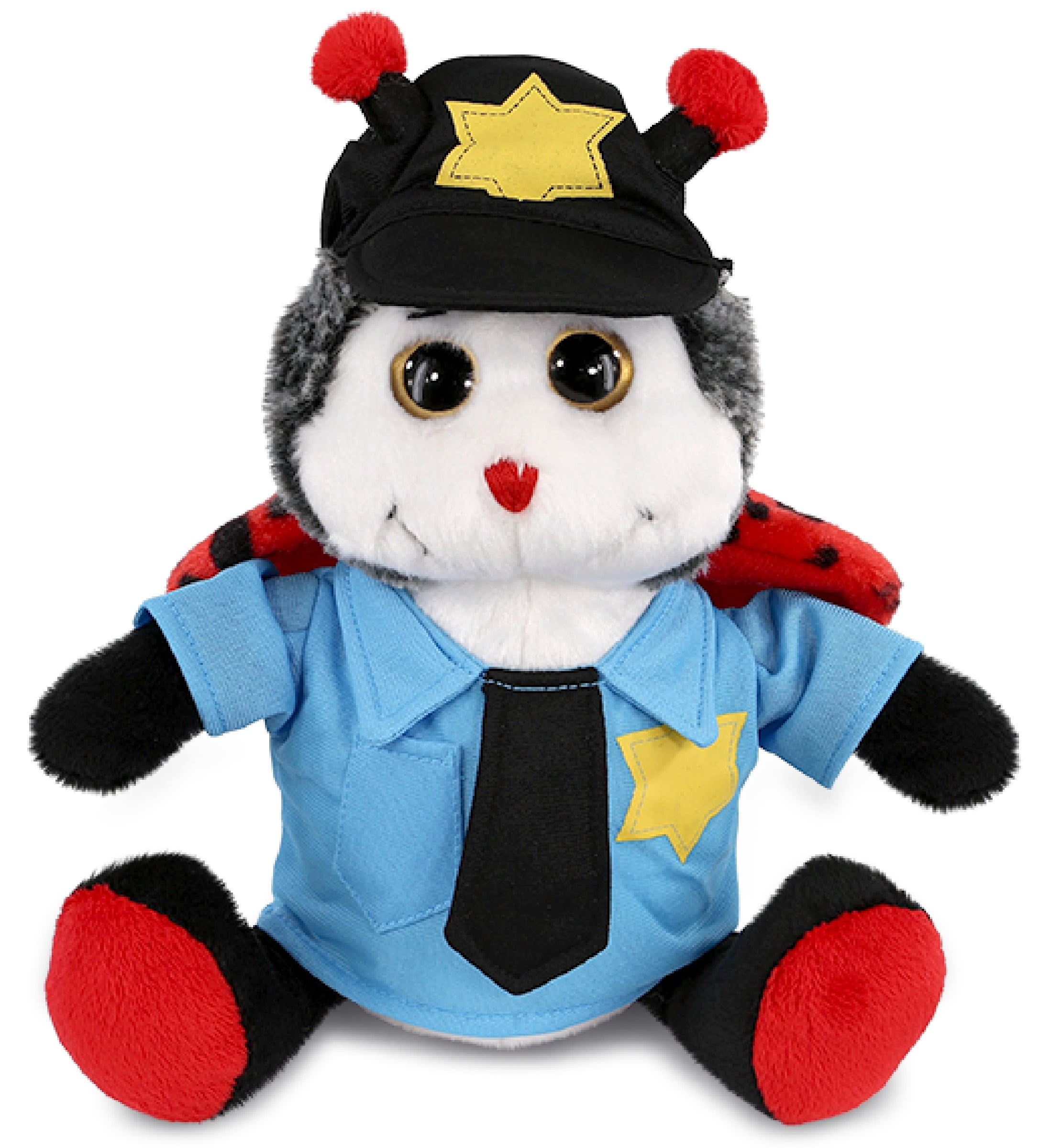 DolliBu Sitting Ladybug Police Officer Plush Toy - Super Soft Ladybug ...