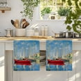 Dish Towels, Blue Cloud Sky Absorbent Kitchen Towels 1 PC, Red Boat ...