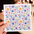 3drose, Cheerful Floral Easter Pattern of Colorful Eggs, Tulip Flowers ...