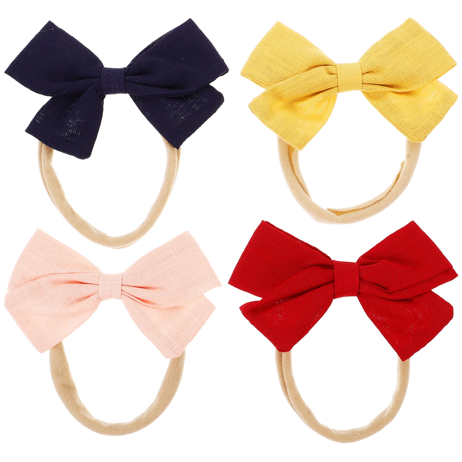 Click here for Oulii 4pcs Soft Baby Girl Headbands Bows Decor For... prices