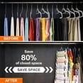 3 Pack Pants Hangers Space Saving, 6 Tier Closet Organizers and Storage ...