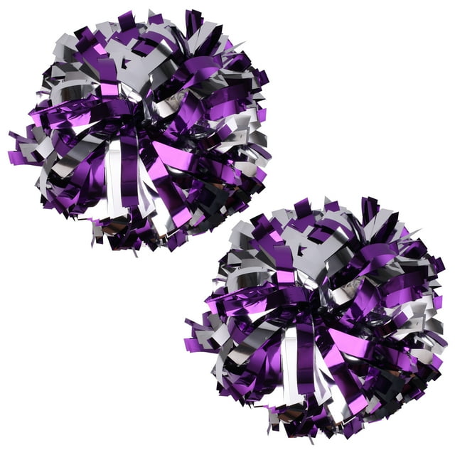 Metallic Cheer Pom Poms Cheerleading Cheerleader Gear 2 pieces one pair ...