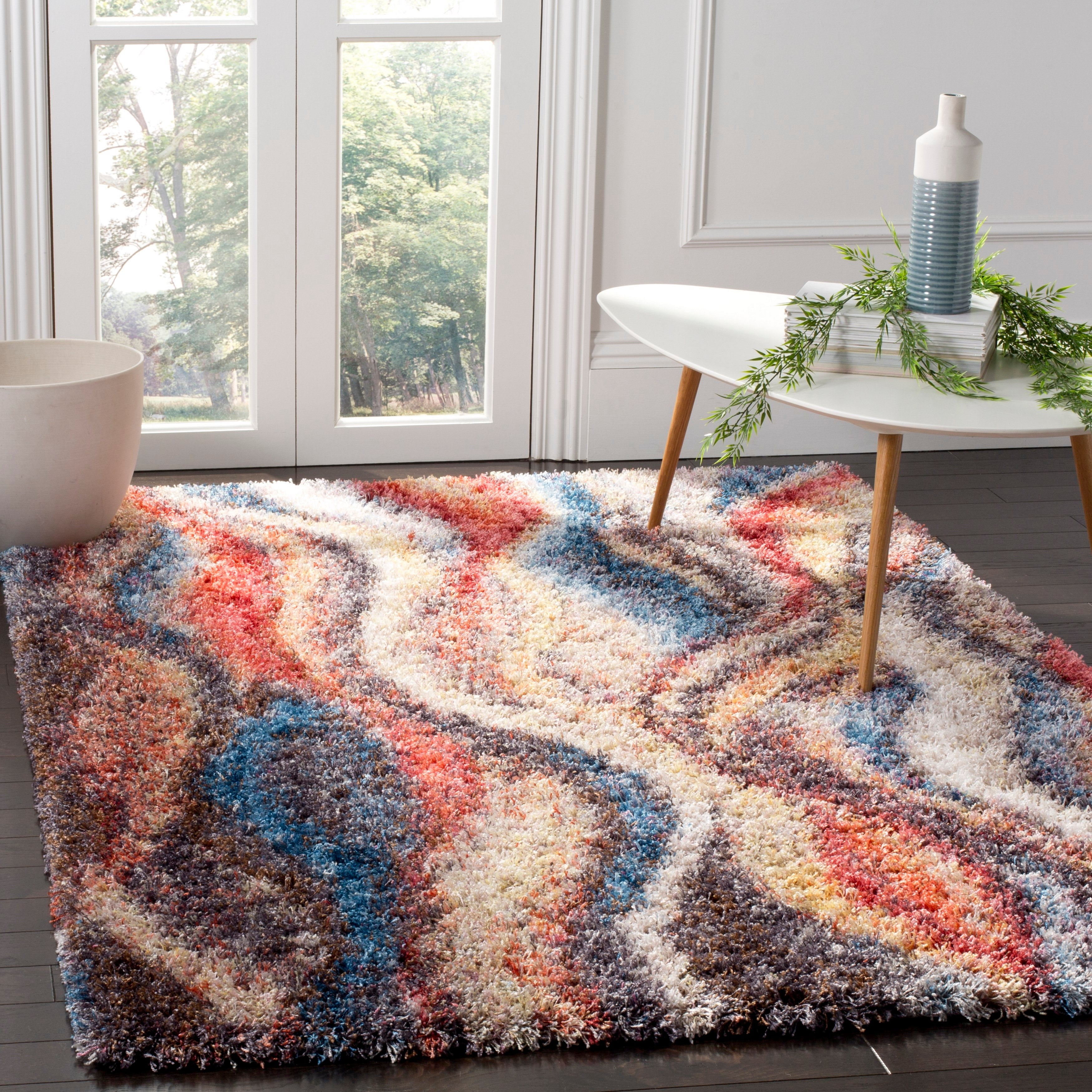 Safavieh Gypsy Shag Syreeta Abstract Polyester Rug - Walmart.com ...