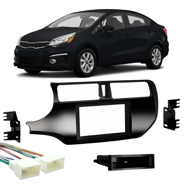 Fits Kia Rio 2016-2017 DIN Stereo Radio Install Dash Kit Gloss w/o Push ...