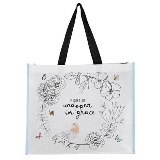 CB Gift 212469 Gifts of Faith Laminated Wrapped in Grace Tote Bag ...