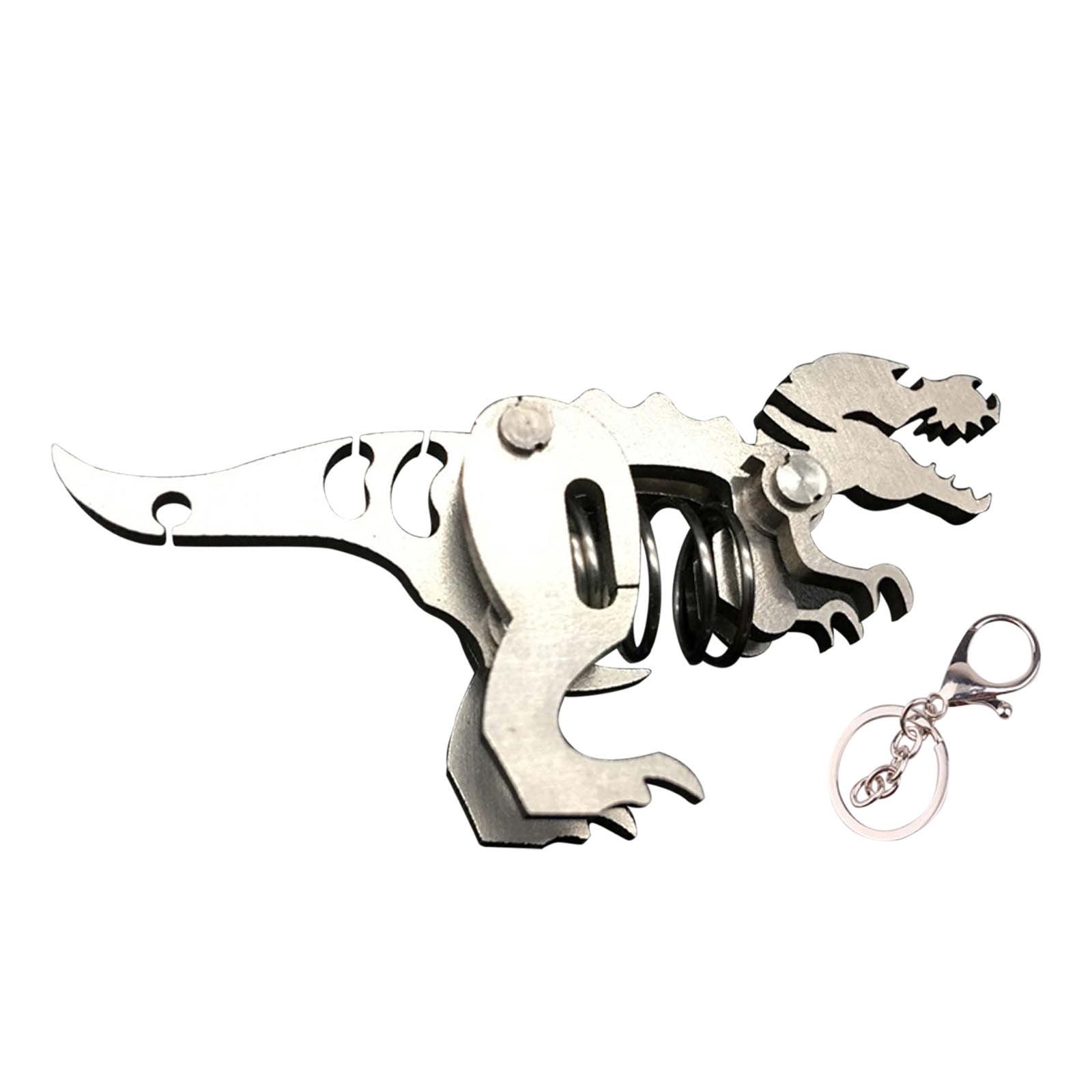 Dengmore Keychain 3D Metal Dinosaur Stainless Steel Model Mechanical ...