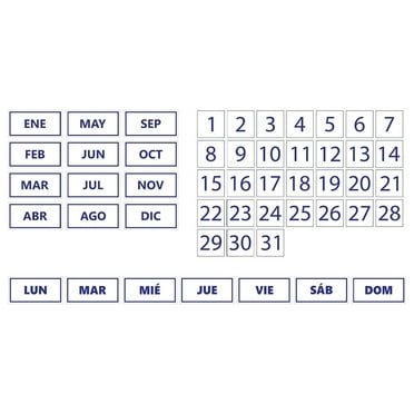 Teacher Created Resources Black & White Dry-Erase Magnetic Calendar Set ...
