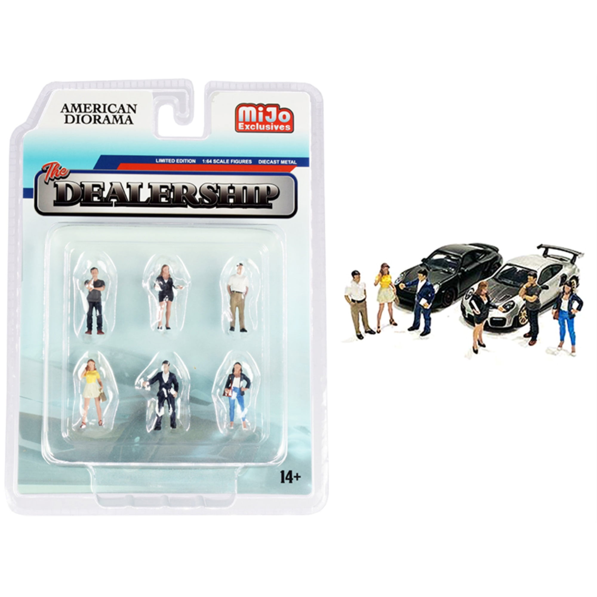 "The Dealership" 6 piece Diecast Figurine Set for 1/64 Scale Models by ...