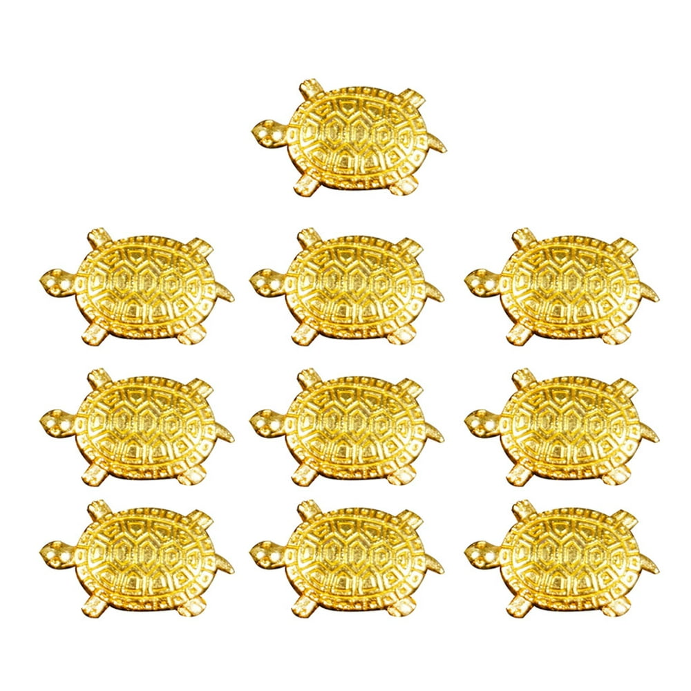 Eston - 10Pcs Japanese Golden Money Turtle Lucky Tortoise Fortune ...