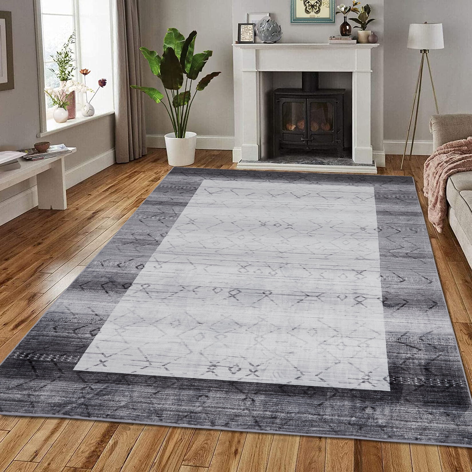 GlowSol 5'x7' Tribal Collection Area Rugs Modern Geometric Indoor ...