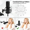 Feur USB Microphone, 192KHZ/24Bit Plug & Play PC Computer Podcast ...