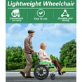 YEBEI Lightweight Portable Wheelchair Self-Propelled for Adults 20-Inch ...