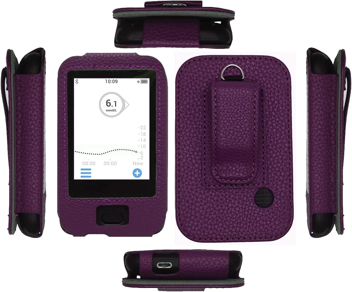 Premium Leather Case for Dexcom G6 with Screen Protector, Belt Clip ...