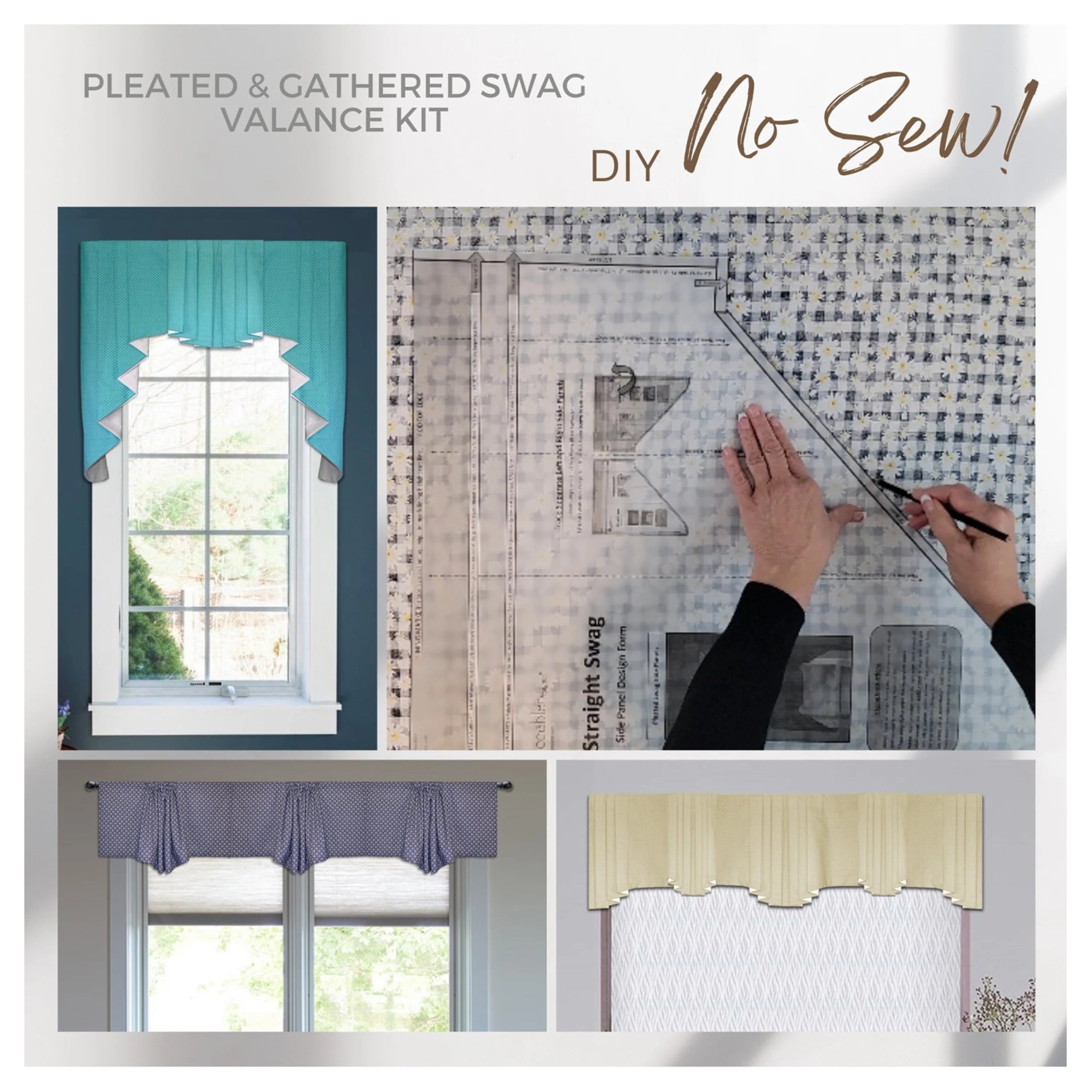 Box Pleated Valance No Sew