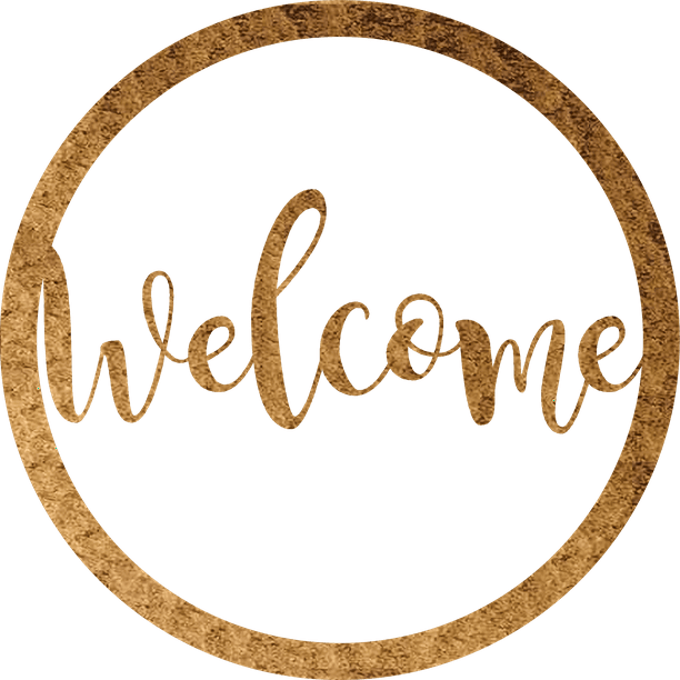 Welcome Round Sign - Metal Wall Art - Walmart.com - Walmart.com