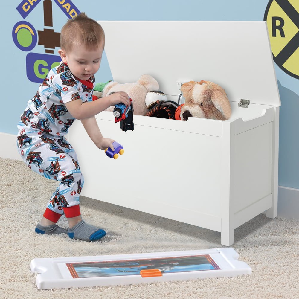 Kids Toy Chest, BTMWAY Wood Toy Box for Boys Girls, Toy Storage Chest ...