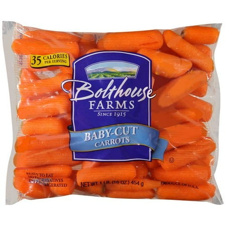 Peeled Baby-Cut Carrots, 1 lb bag - Walmart.com