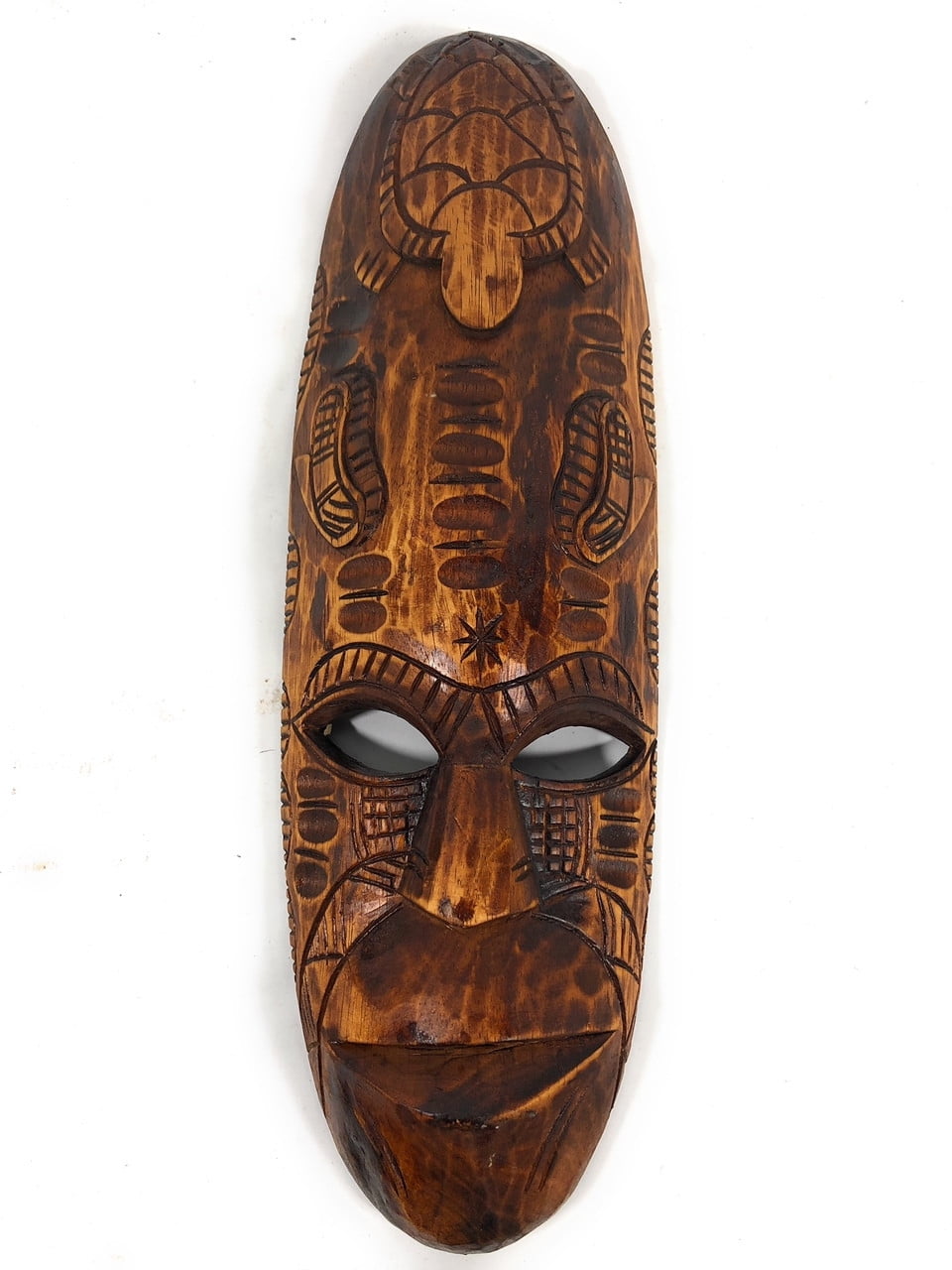 Fijian Tiki Mask 20" w/ Turtle & Dancing Knife | #mdr1901450 - Walmart.com