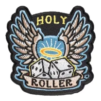 Hot Flaming Yellow, Red, Dice Craps Patch, Casino Gambling Patches ...