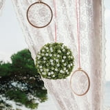Simulation Plant Flower Hanging Topiary Ball 7.8inch Decoration for D ...