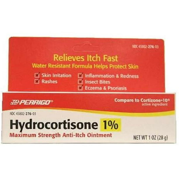 Perrigo Hydrocortisone 1% Ointment Maximum Strength Anti-Itch 1 oz ...