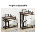 Tribesigns Portable Desk, Adjustable Height, Power Outlet, Brown ...