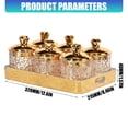 6Pcs Transparency Gold Trimmed Plastic Storage Container With Grade ...