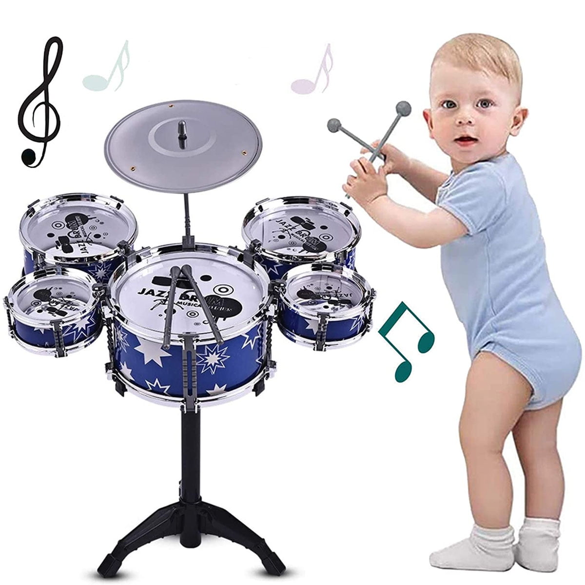 Buy Seenda 1 Pack Kids Junior Drum Set Beginner Drums Kit with Cymbals ...