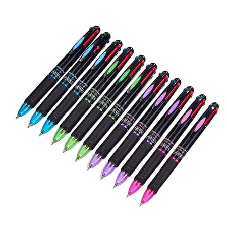 fastboy 12 Pieces Neutral Pens 4 Retractable Press Ballpoint Pen Prop ...