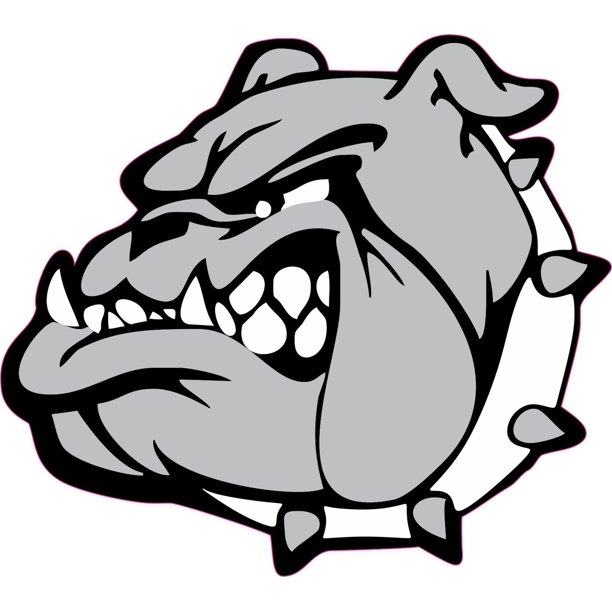5in x 5in Bulldog White Collar Mascots Bumper Sticker Vinyl Window ...