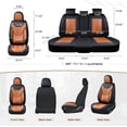 FLORICH Leather Mesh Full Set Car Seat Cover, Universal Fit for Car ...