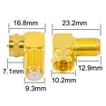 2-Pack Coax Cable 90 Degree Adapter RG6 F Type Male to Female Right ...