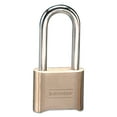 Master Lock, 1 in 2 1/4 in Shackle Length, 2-1/4in Brass Combination ...