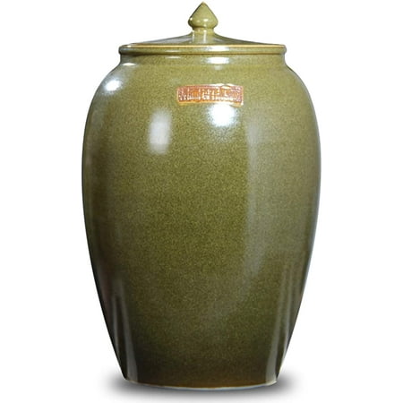Rice Sealed Storage Container Ceramic Rice jar Household with Cover ...