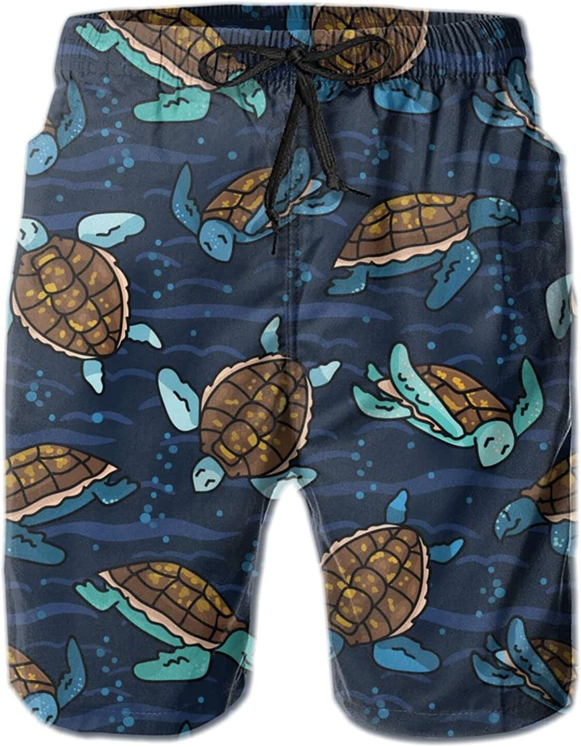 Men's Sea Turtle Swim Trunks Quick Dry Swim Shorts Casual Beach Board ...