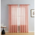 THD Essentials Sheer Voile Window Treatment Rod Pocket Curtain Panels ...