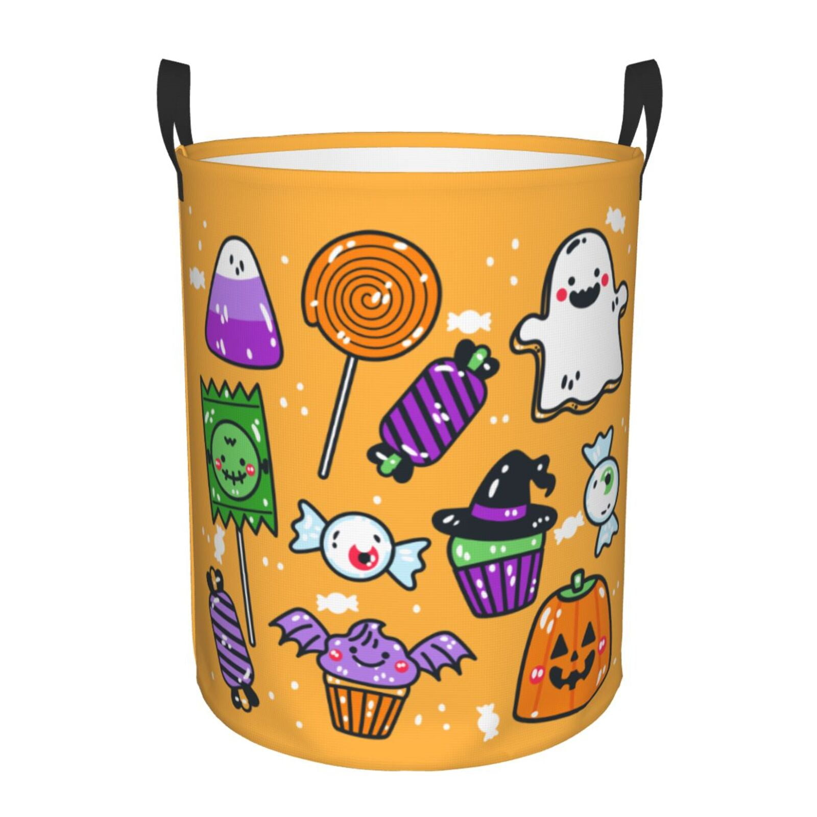 XMXT Collapsible Laundry Basket, Lovely Candy Ghost Illustration ...