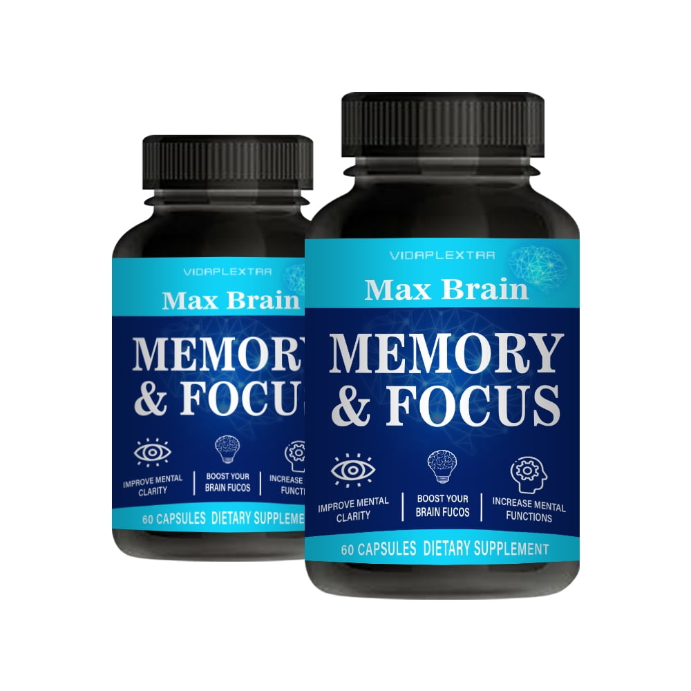 (2 Pack) Max Brain - Max Brain Memory & Focus Cognitive Support ...