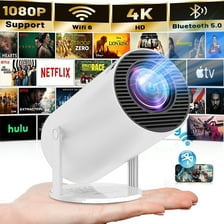 QKK Mini Projector Portable LCD Projector [stand included] Full HD ...
