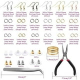 EUWBSSR Earring Making Kit: 2500 Pieces with Repair Tools, Earring ...