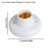 E27 LED Light Bulb Holder Round Socket E27 Base Hanging Lamp Socket ...