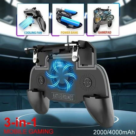 3-in-1 Mobile Gaming PUBG Trigger Controller Gamepad Shooter Trigger ...