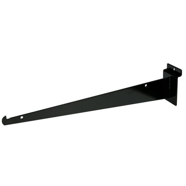 Only Hangers - 14" Black Slatwall Shelf Brackets with Lip - 10 Pcs Lot ...