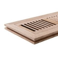 Razo White Oak Wood Flush Mount Floor Register, 4x10 Inch with Damper ...